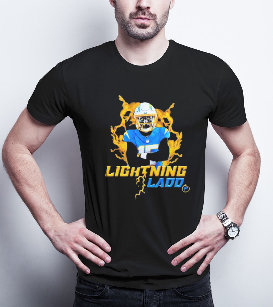 Lightning Ladd Bold Blue Football Power Charge T-Shirt