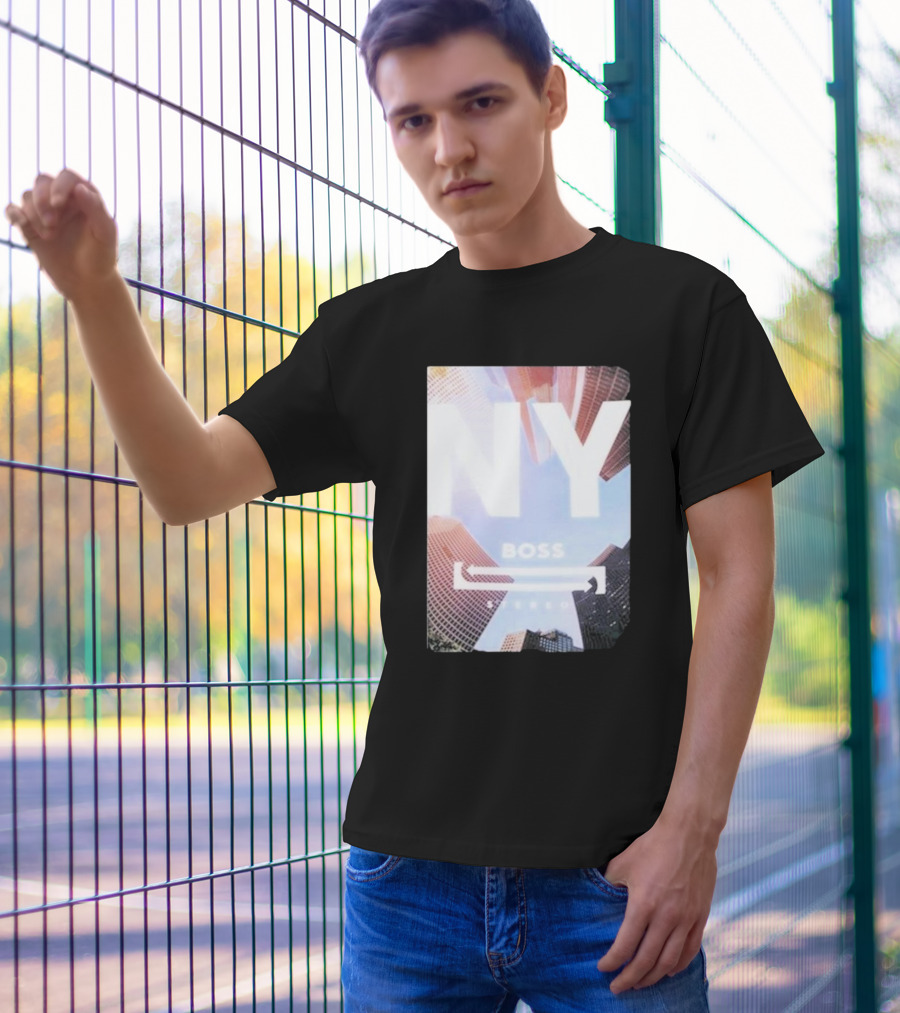 NY Boss Stereo Skyscraper Cityscape T-Shirt
