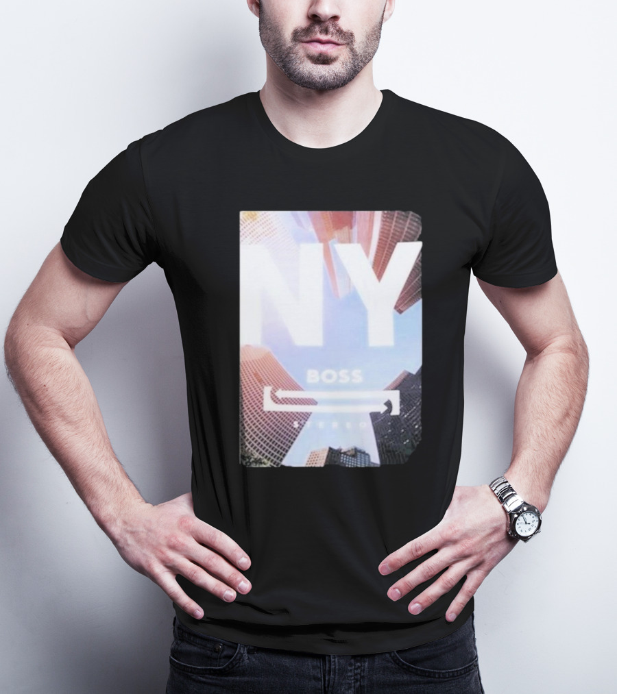 NY Boss Stereo Skyscraper Cityscape T-Shirt