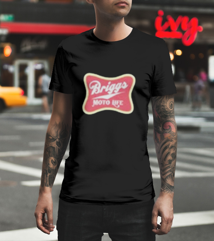 Briggs Moto Life Red Emblem T-Shirt