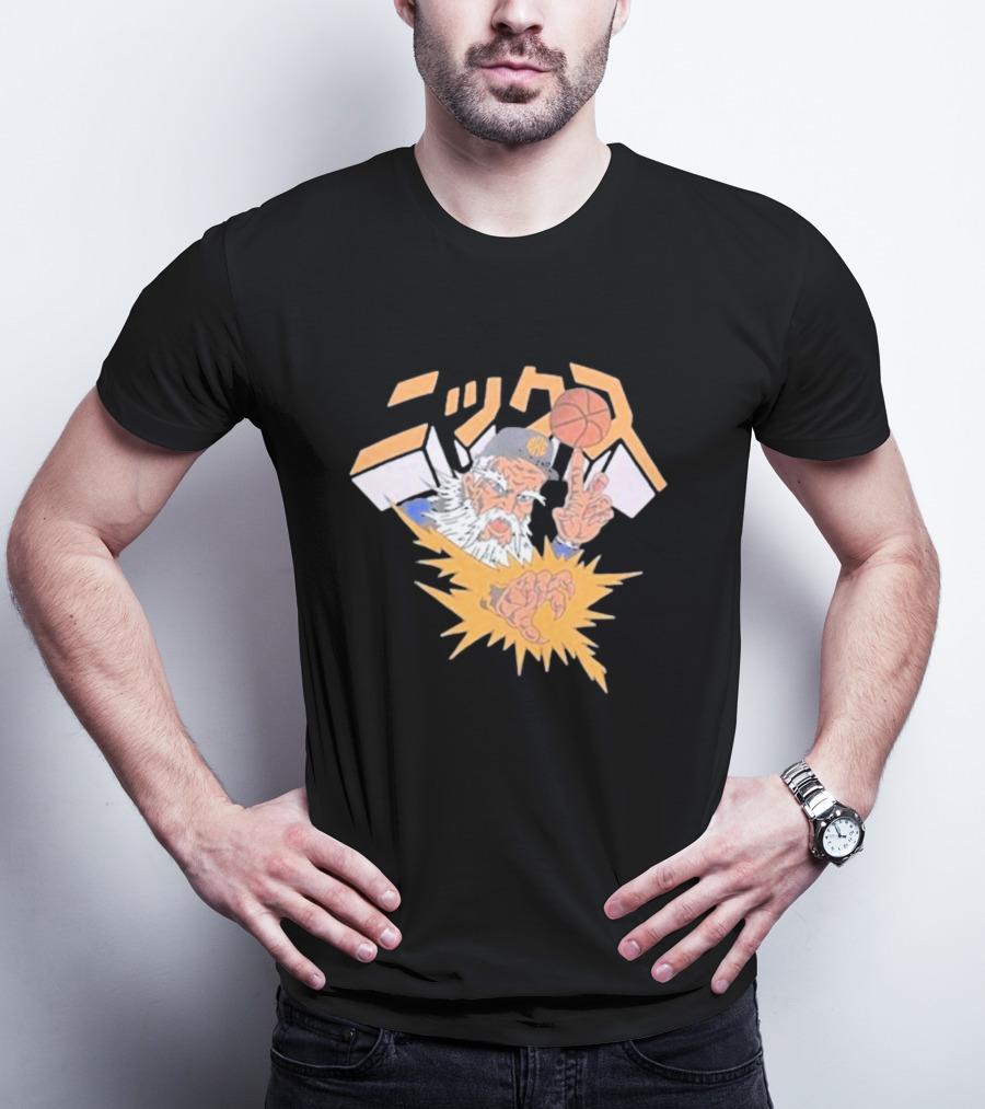 Big Knick Energy Anime Knicks Wizard Basketball Wizardry In Japanese T-Shirt