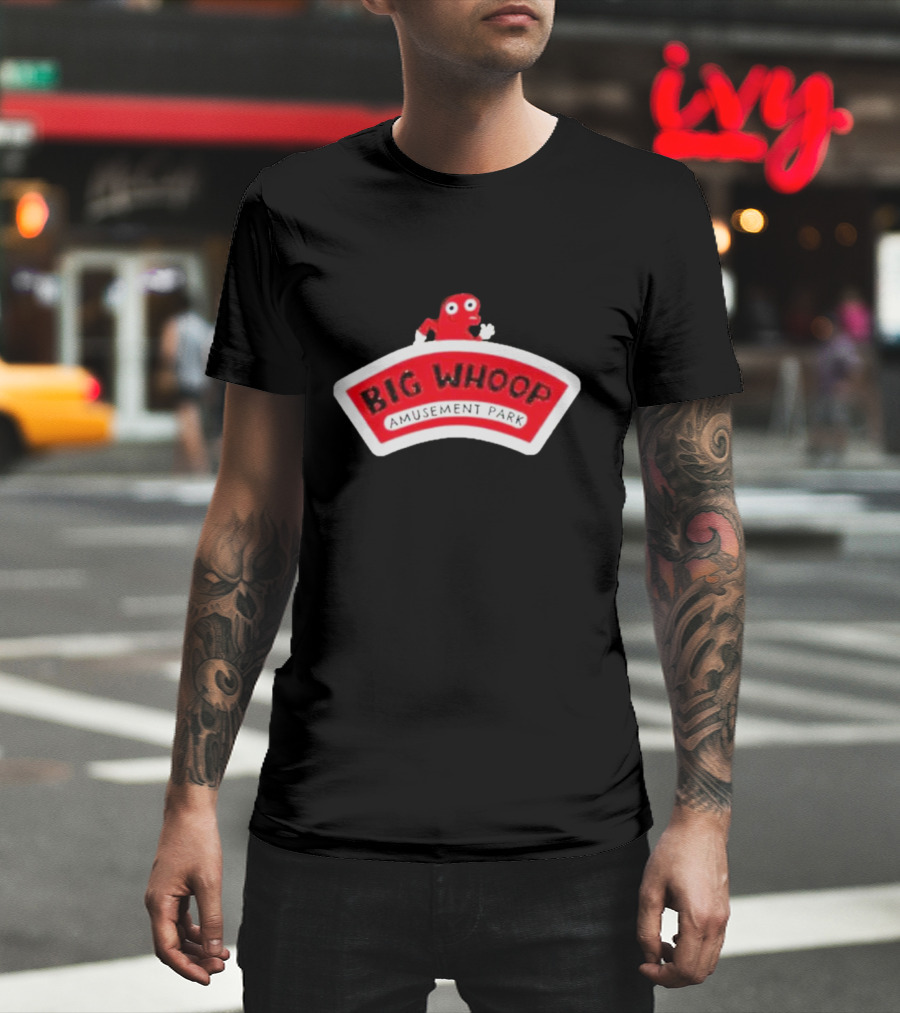 Big Whoop Amusement Park Red Mascot T-Shirt