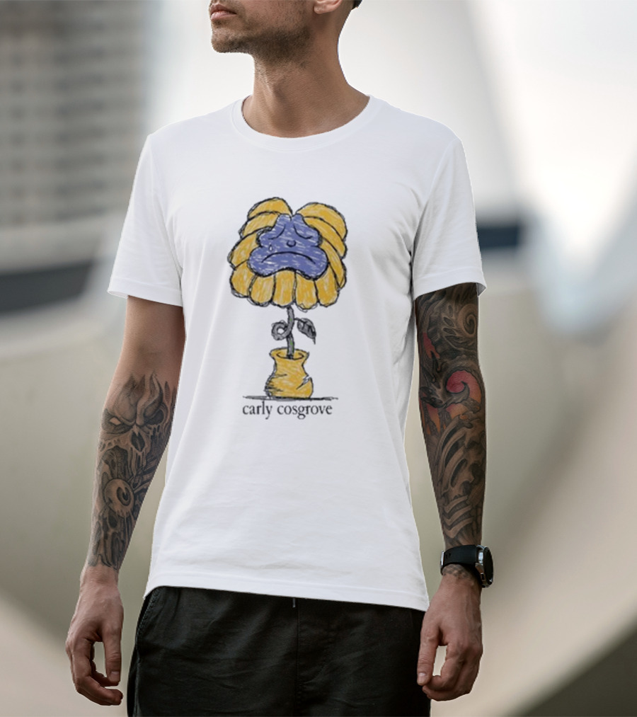 Carly Cosgrove Sad Face Flowerpot T-Shirt