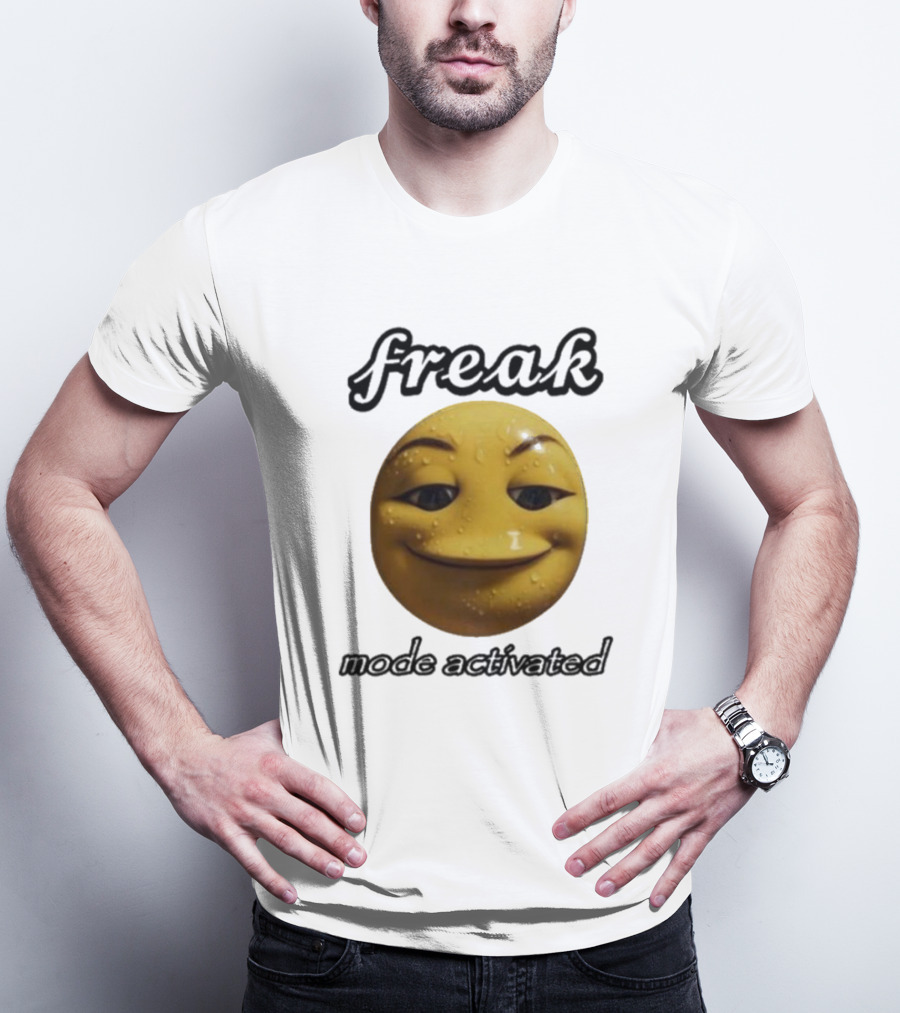 Freak Mode Activated Smirking Face Emoji Dark Humor T-Shirt