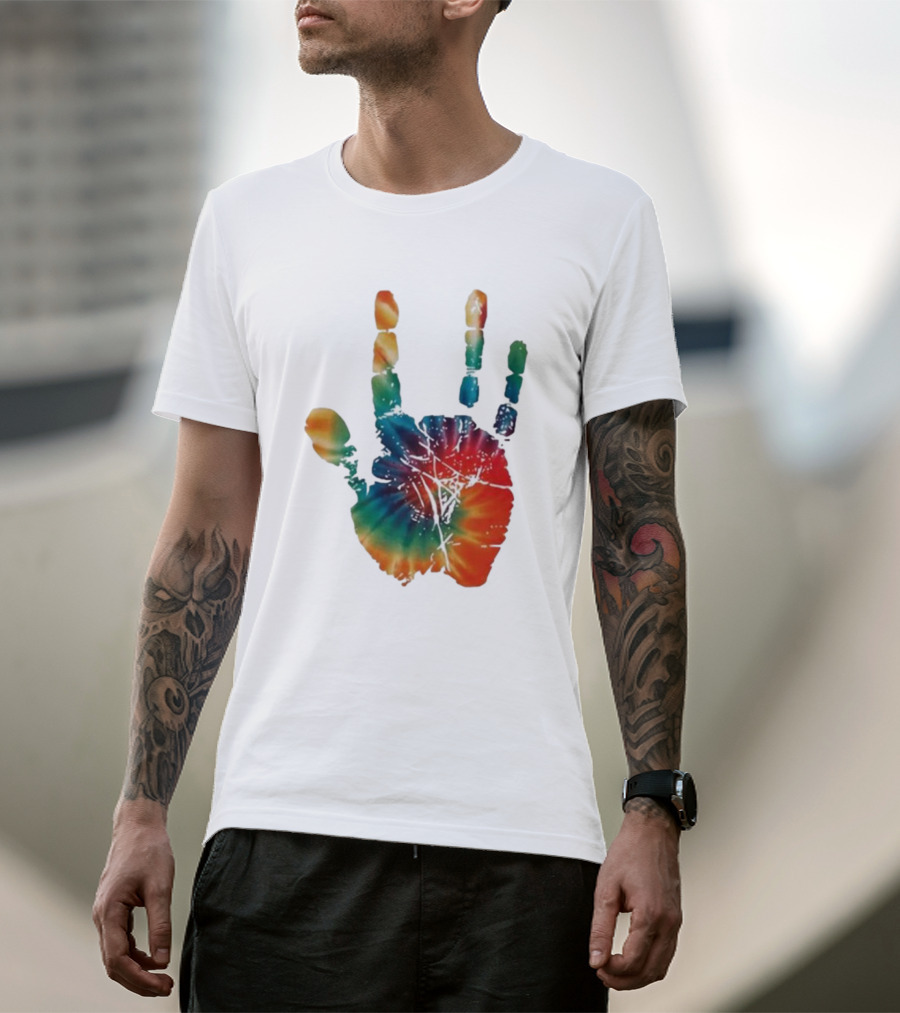 Happy Pride Month Tie-Dye Handprint T-Shirt