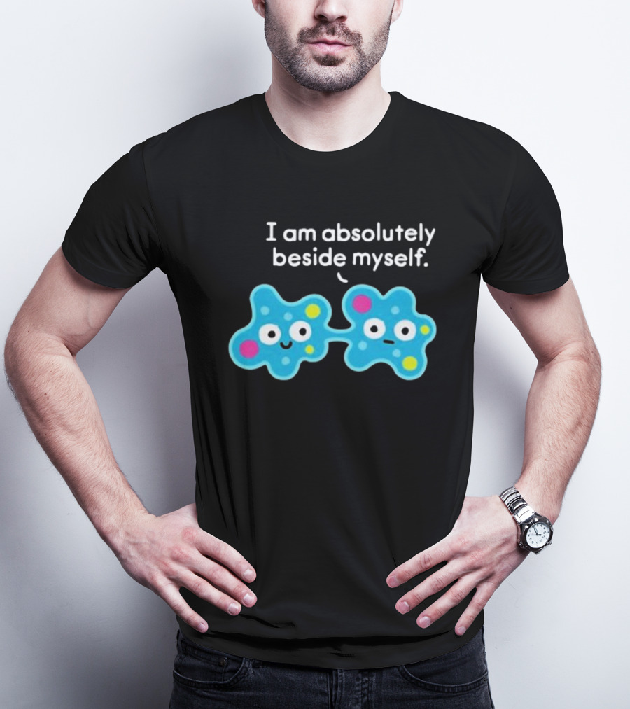 I Am Absolutely Beside Myself Cute Amusing Two Cells Bow Tie T-Shirt
