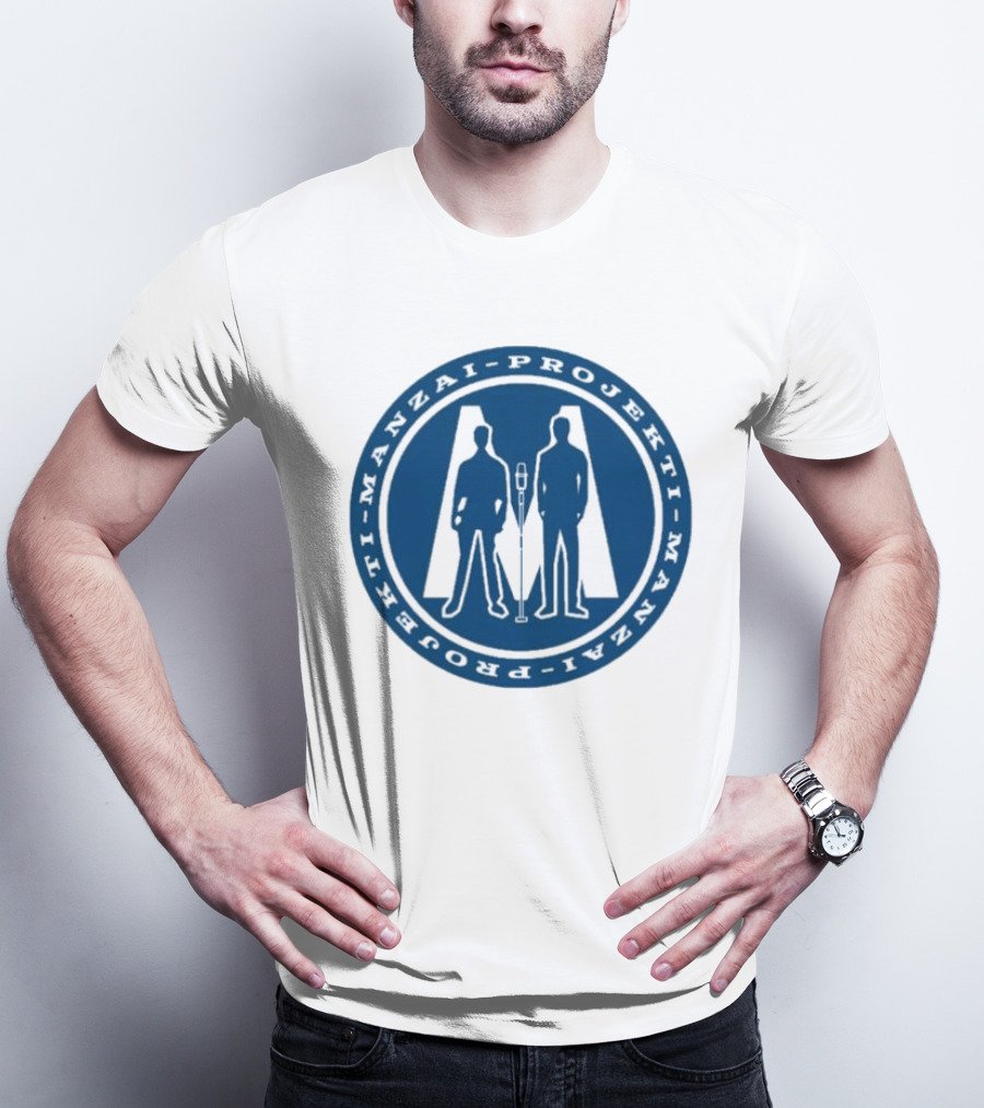 Manzai Projekti Circle Logo With Silhouetted Figures T-Shirt