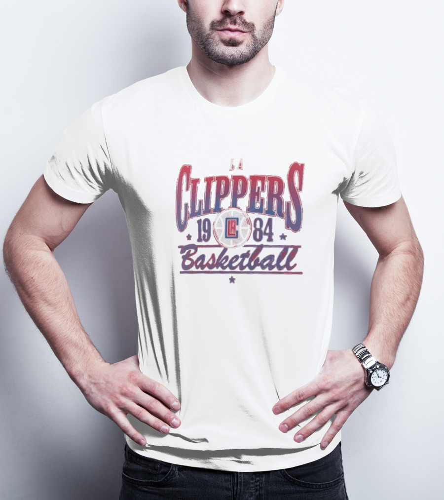 LA Clippers Basketball 1984 Retro Style Fanatics Give And Go Play T-Shirt