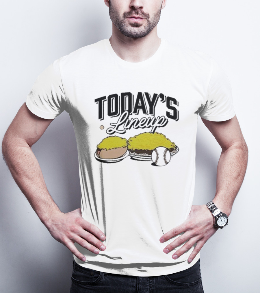 Today's Lineup Baked Potato Mac And Cheese Baseball T-Shirt