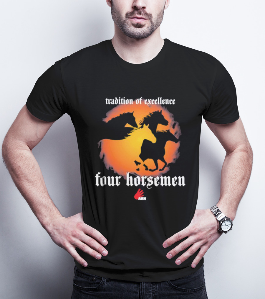 Tradition Of Excellence Four Horsemen Silhouette Sunset Motif ARN T-Shirt