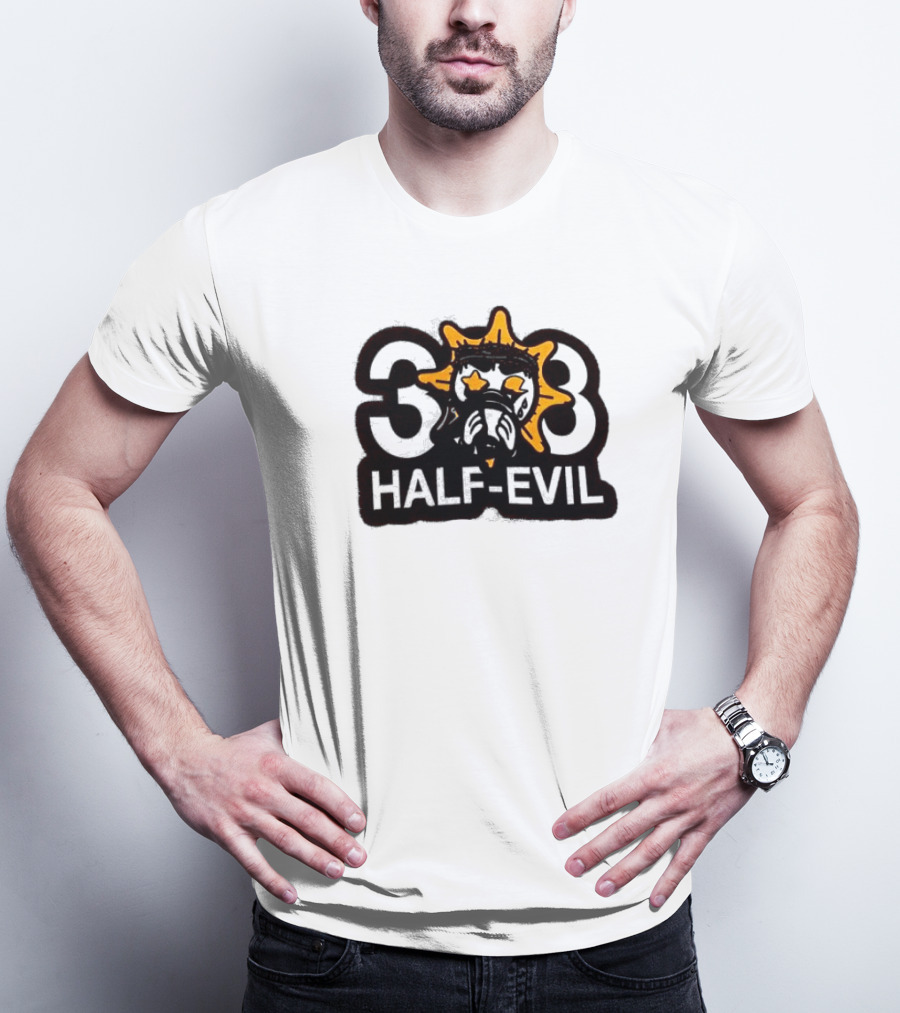 388 Half-Evil Sunburst Mask T-Shirt
