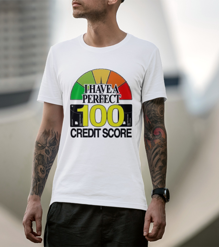 I Have A Perfect 100 Credit Score Gauge Graph T-Shirt