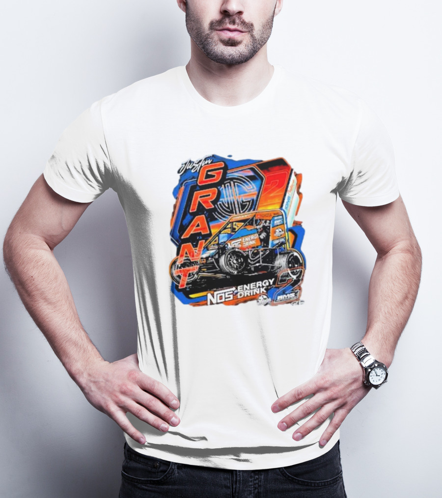 Justin Grant NOS Energy Drink Racing Car JMS T-Shirt