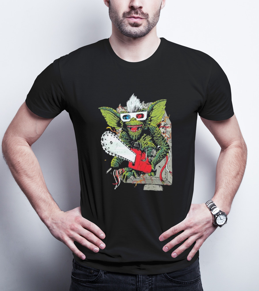 Kingston Falls Chainsaw Massacre Gremlins 3D Glasses T-Shirt