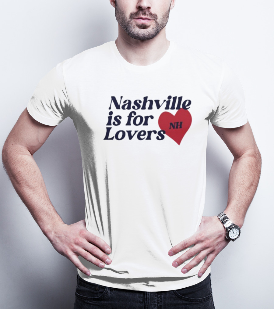 Nashville Is For Lovers NH Red Heart T-Shirt