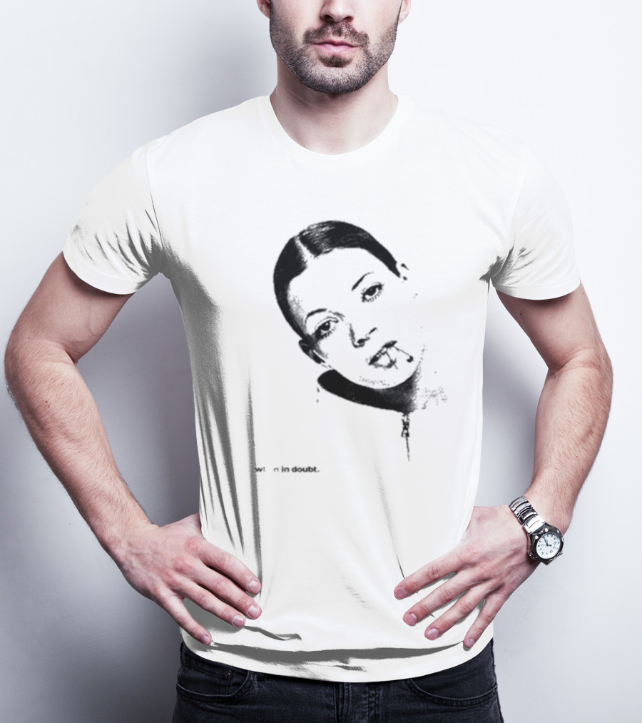 90s Kate Moss When In Doubt Portrait T-Shirt