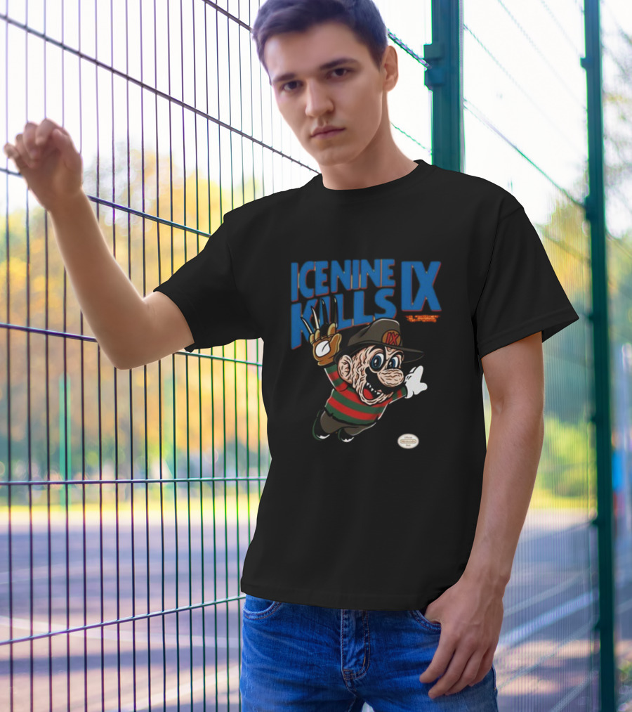 Ice Nine Kills IX The American Nightmare Freddy Krueger Mario Horror Mashup T-Shirt