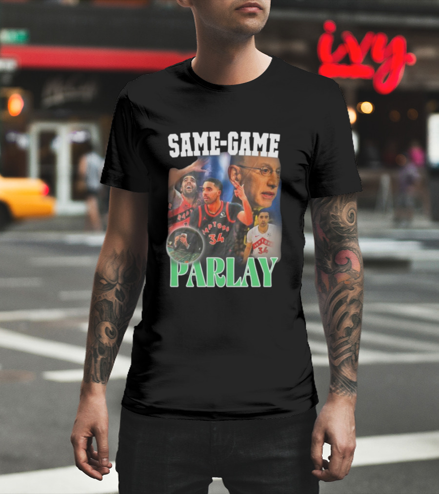 Same-Game Parlay Raptors 34 Basketball Icons T-Shirt