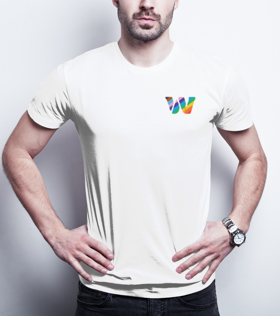 Washington Football Is For Everyone W Rainbow T-Shirt