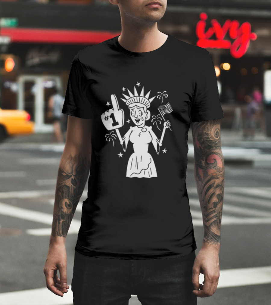 Lady Liberty Patriotic Joy Number One American T-Shirt