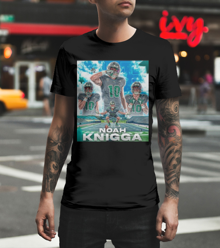 NOAH KNIGGA 10 Football Player On Field Performance Highlights T-Shirt