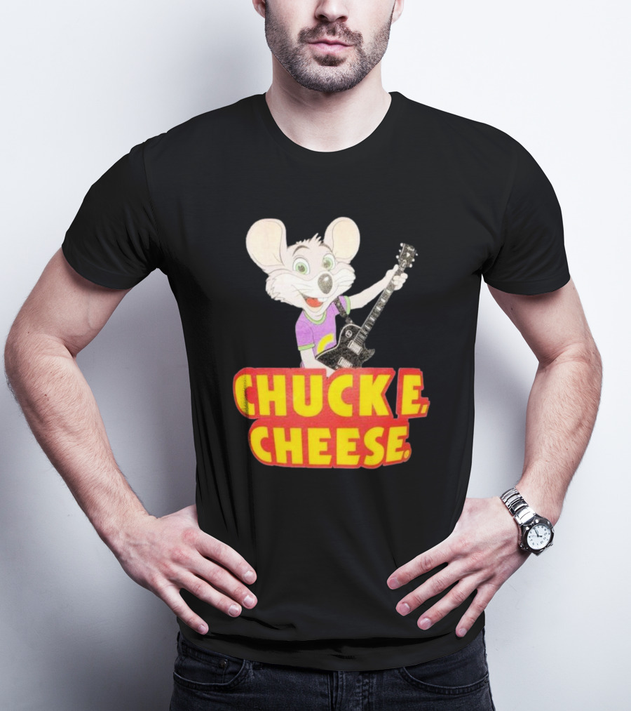 Chuck E Cheese Logo Rat With Guitar T-Shirt