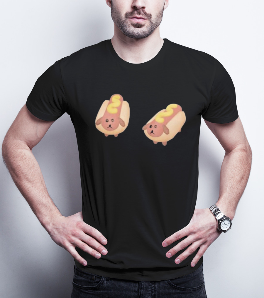Double Hotdoggy Cute Puppy Snack T-Shirt