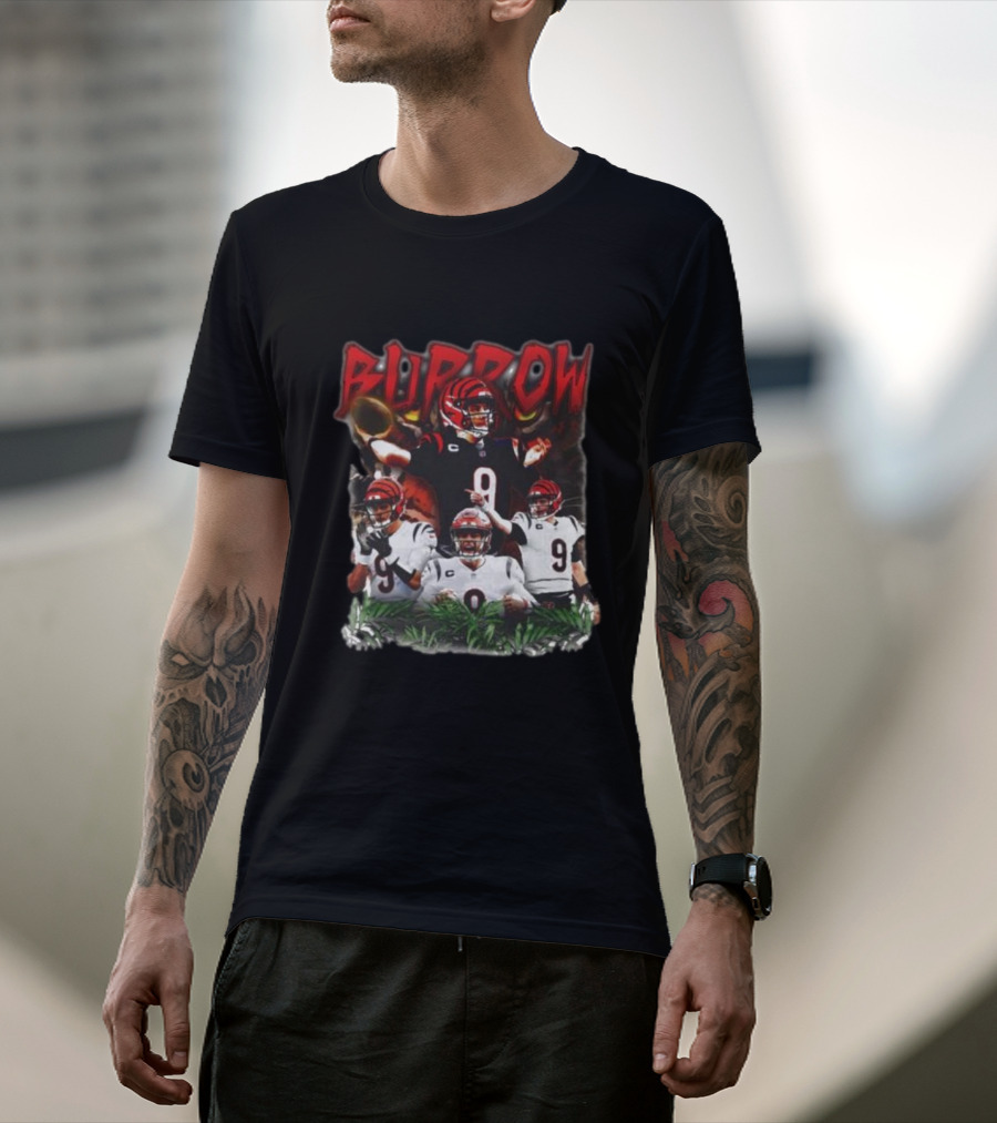 BURROW Bengal Tiger King Football T-Shirt