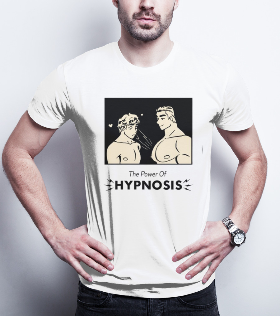 Hypnosis Power With Mesmerized Characters And Heart Symbols T-Shirt