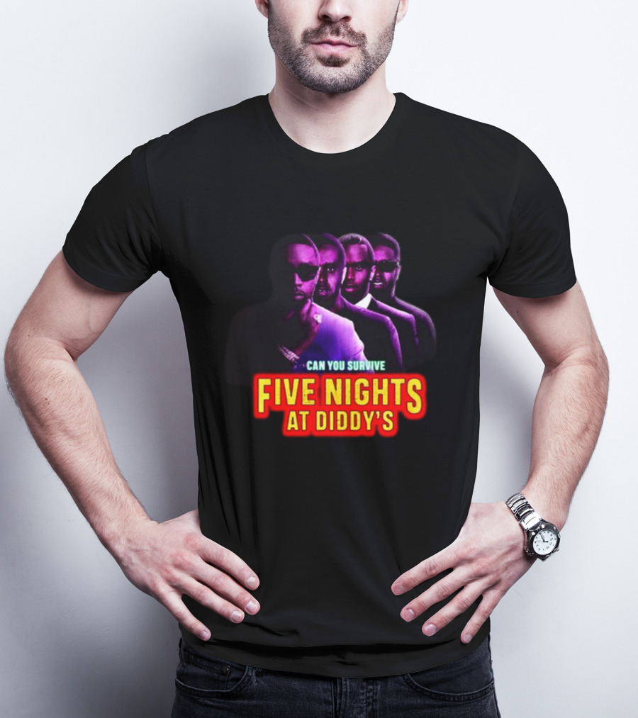 Can You Survive Five Nights At Diddy's Bold Neon Challenge T-Shirt