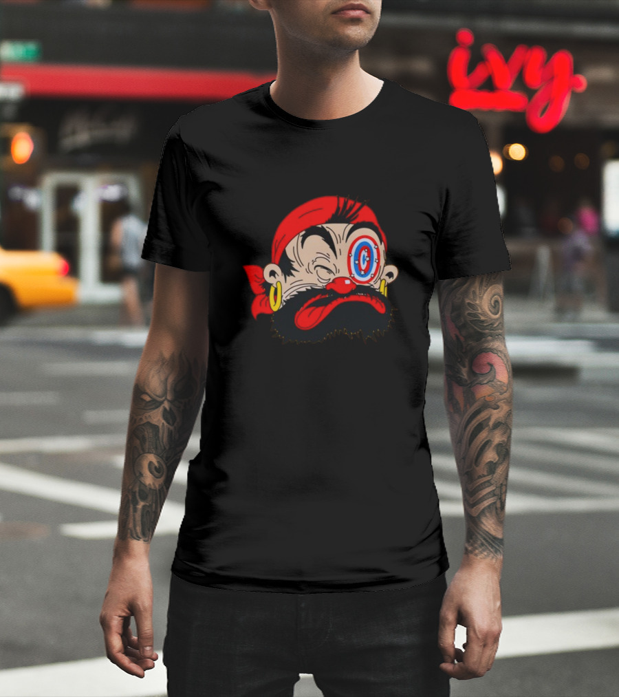 Bluto Sindbad Knockout Cartoon Pirate Target Eye T-Shirt