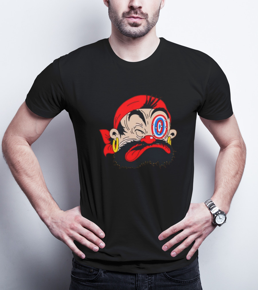Bluto Sindbad Knockout Cartoon Pirate Target Eye T-Shirt