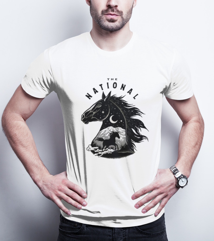 The National Mustang Starry Night Landscape Horse T-Shirt