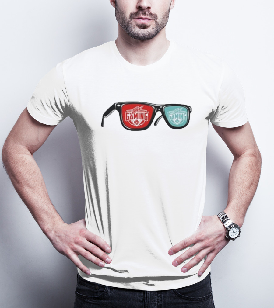 Mtn Dew Gaming Glasses Red Blue T-Shirt