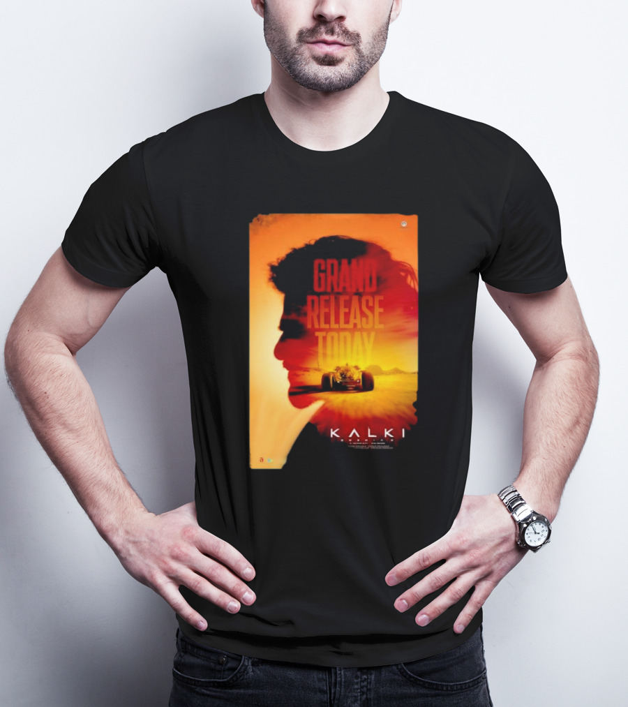 Grand Release Today Kalki Silhouette And Racing Car T-Shirt