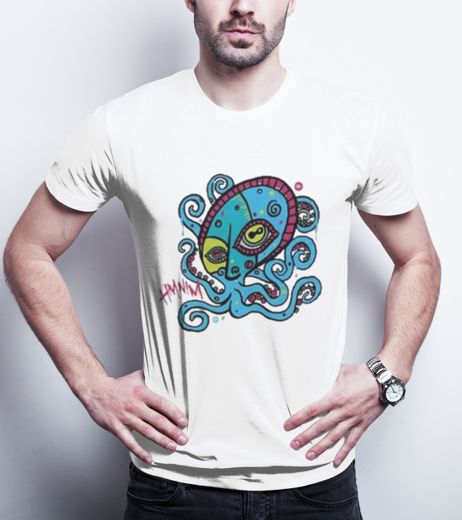 HMNIM Hi My Name Is Mark Cubist Octopus Mask T-Shirt