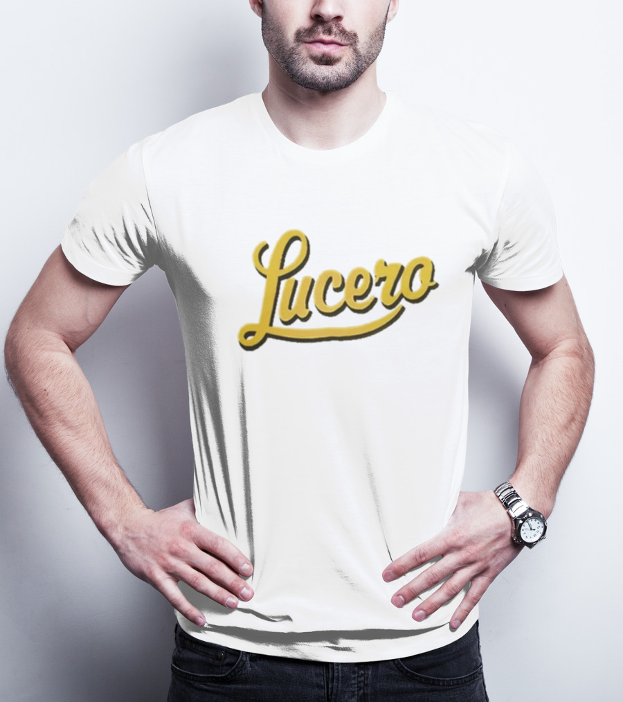 Lucero Script Logo Baseball T-Shirt