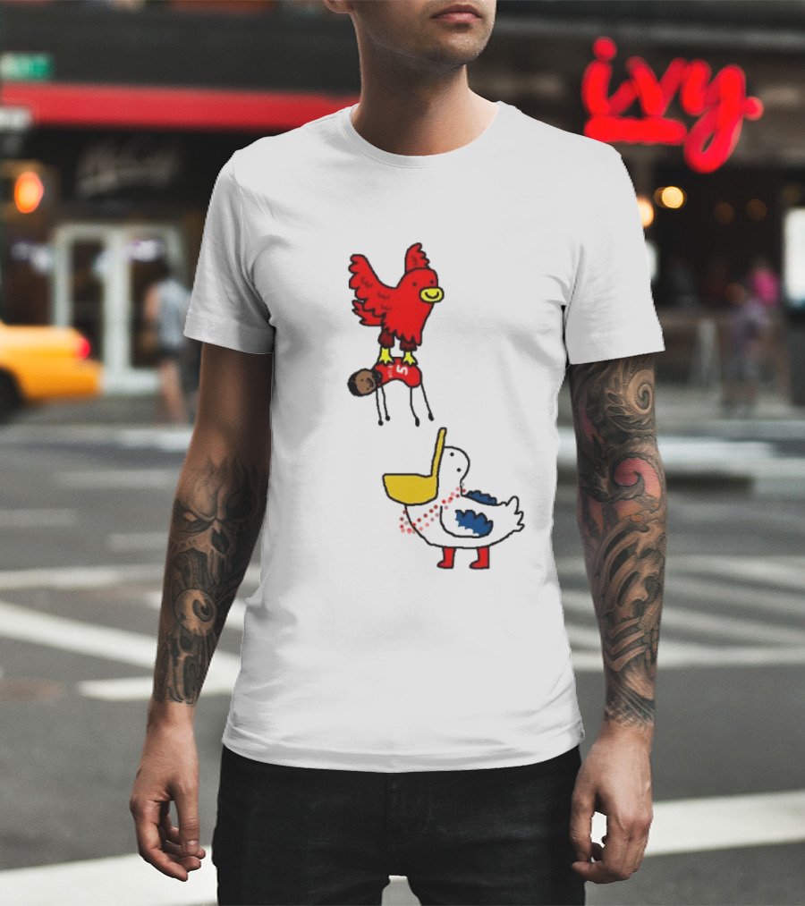 Hawks Trade Dejounte Murray To The Pelicans NBA Paint Bird Dunking Player T-Shirt