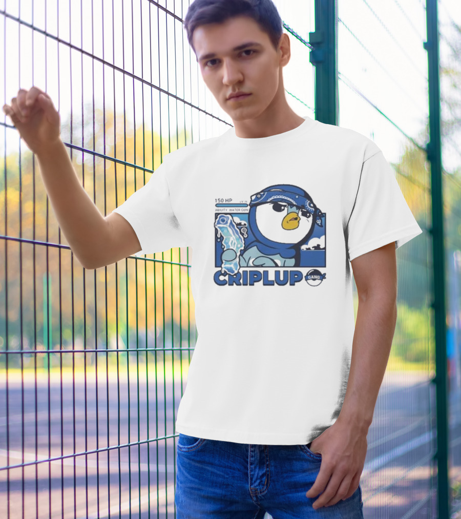 Impjcomics Criplup Comic Blue Bandana Penguin T-Shirt
