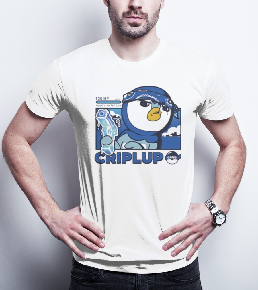 Impjcomics Criplup Comic Blue Bandana Penguin T-Shirt