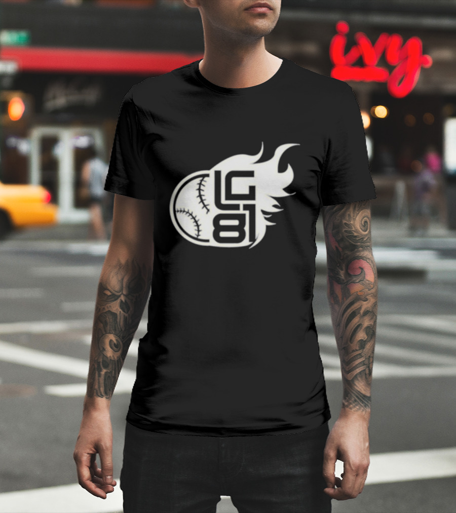LG 81 Baseball Flames T-Shirt