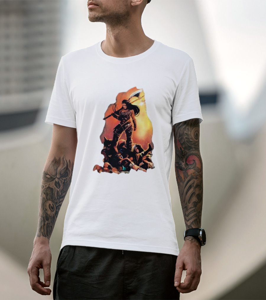 Athena Palmer Warrior Standing Over Fallen Warriors T-Shirt