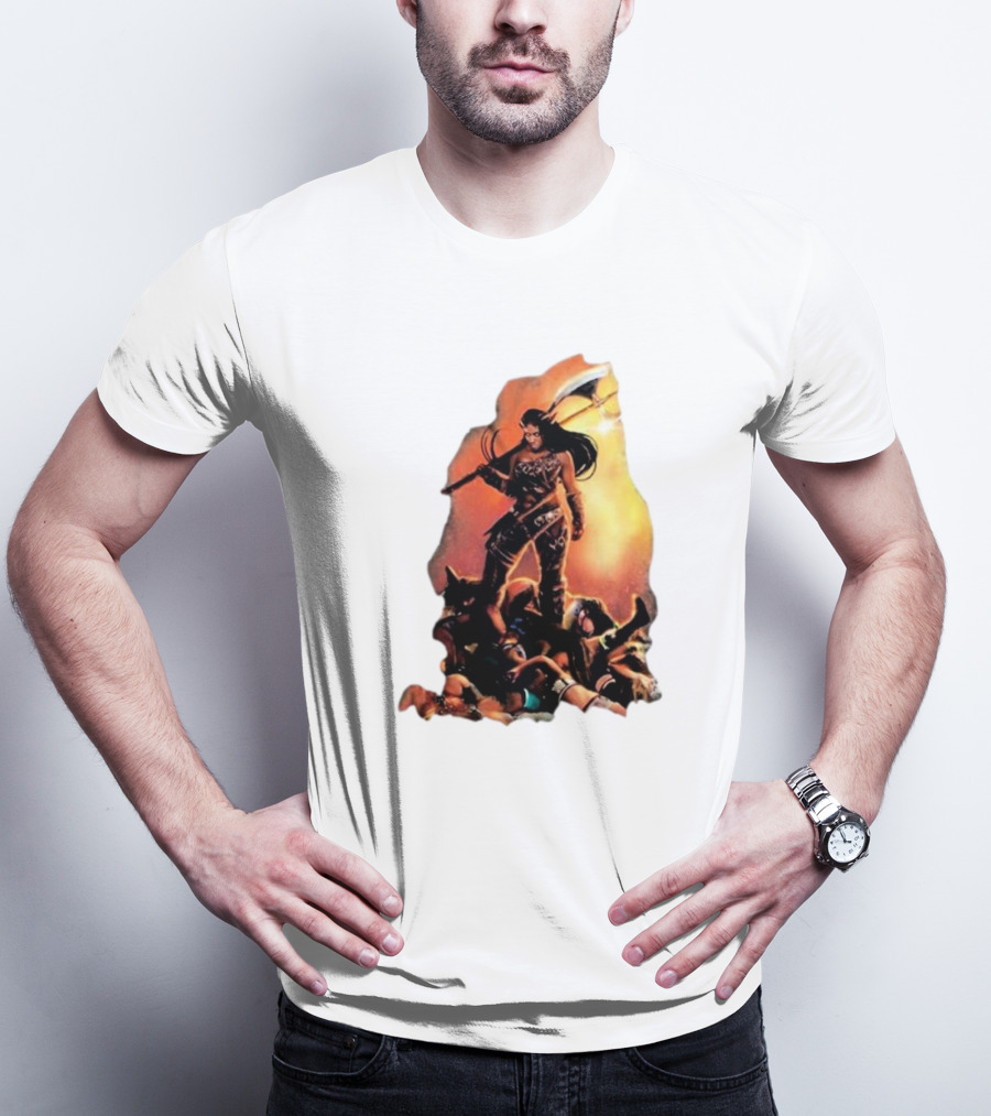 Athena Palmer Warrior Standing Over Fallen Warriors T-Shirt