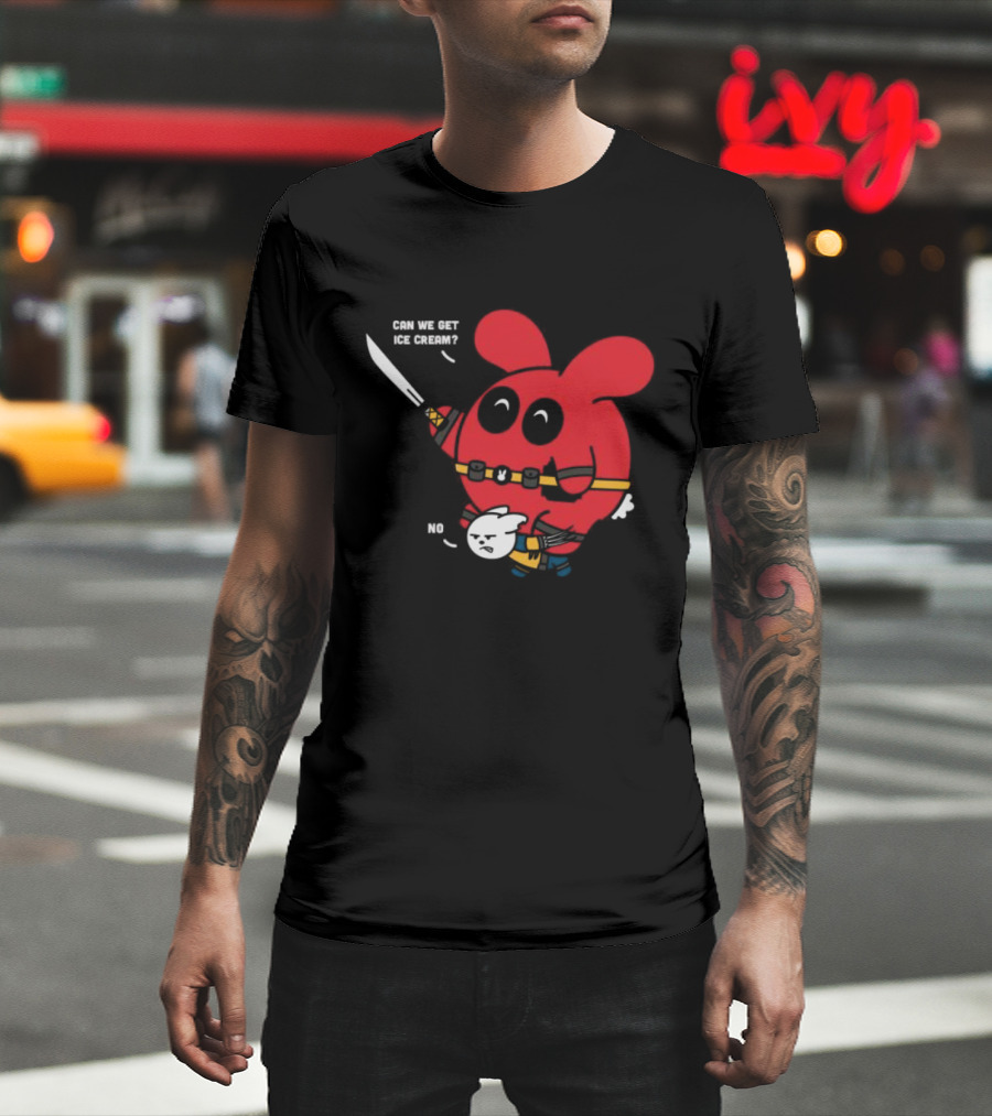 Can We Get Ice Cream No Exclusive Deadpool Rabbit T-Shirt