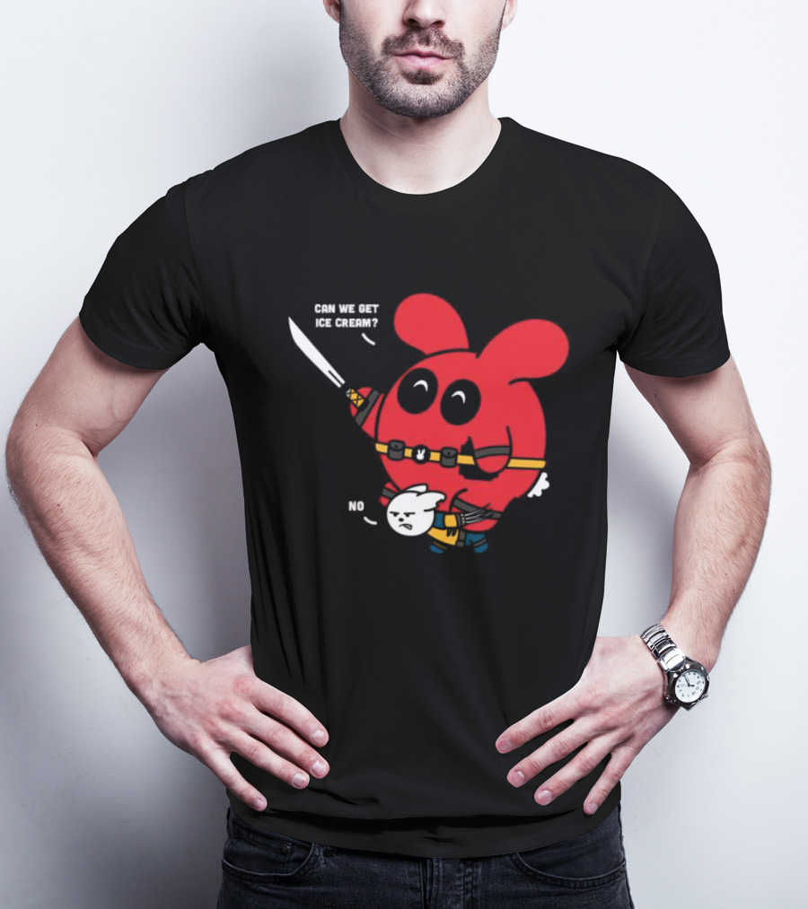 Can We Get Ice Cream No Exclusive Deadpool Rabbit T-Shirt