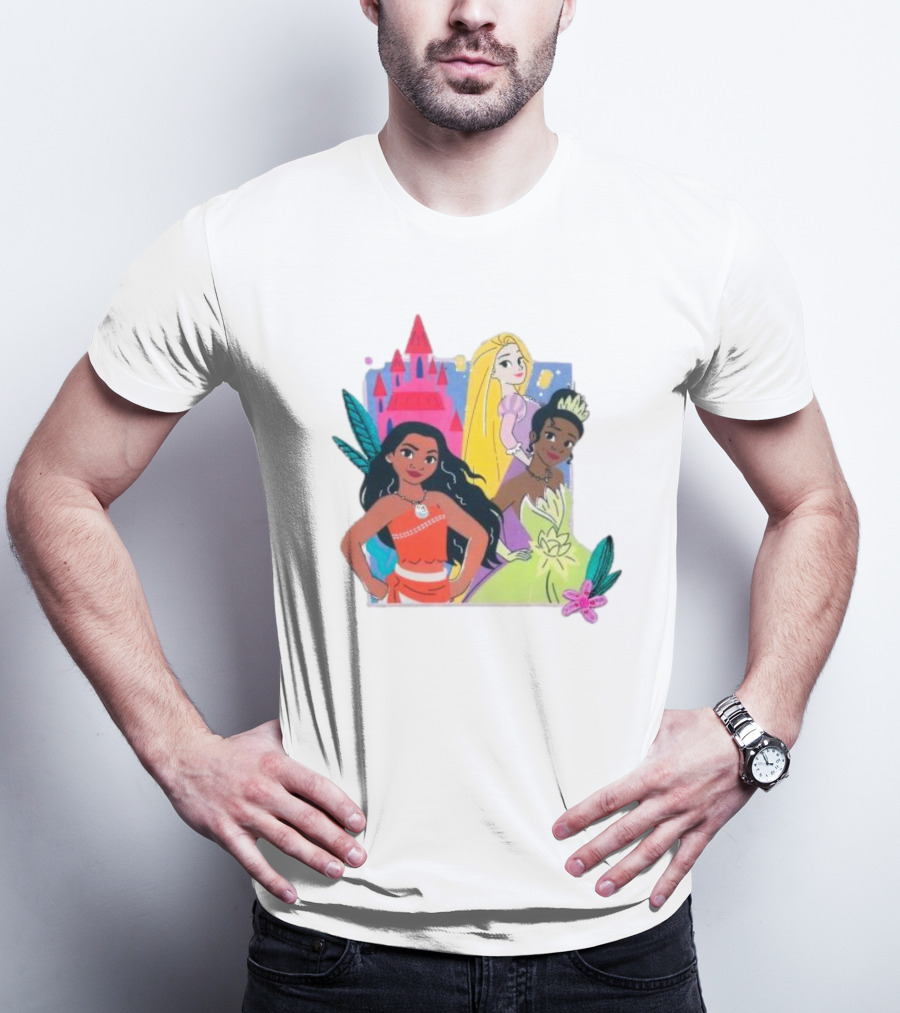 Disney Princess Moana Rapunzel Tiana T-Shirt