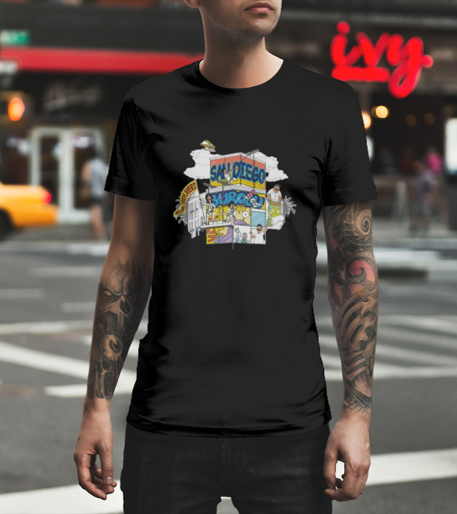 San Diego Skyscraper Happy Hour Crew T-Shirt