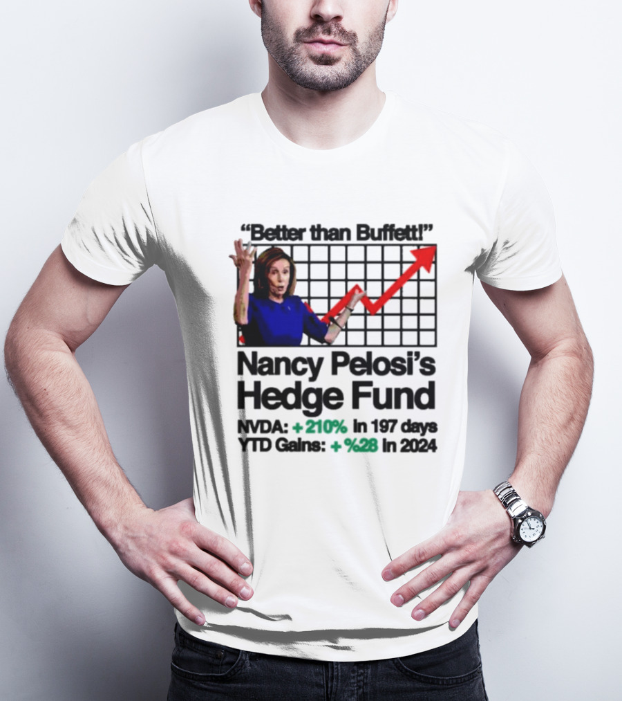 Better Than Buffett Nancy Pelosi's Hedge Fund NVDA Gains 210 Percent YTD T-Shirt