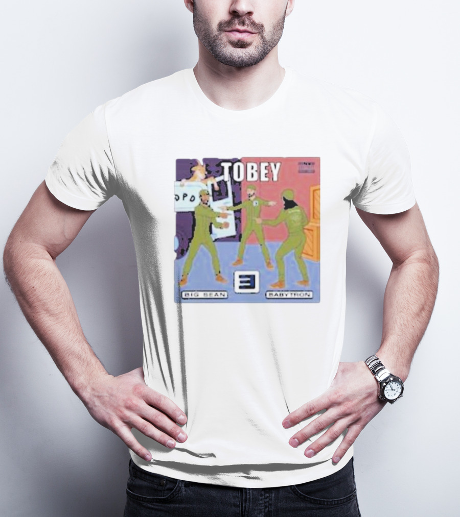 Eminem Tobey Big Sean BabyTron Meme Three Spider-Men Arms T-Shirt