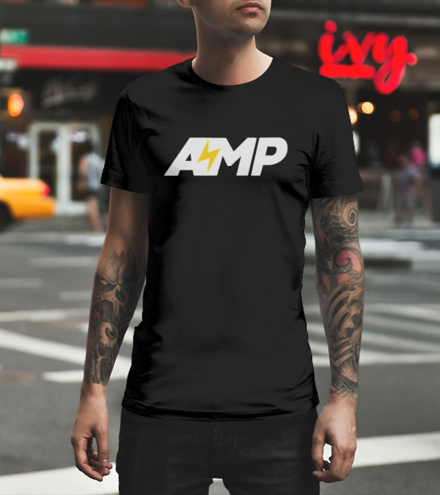 Kai Cenat AMP Farm Logo With Lightning Bolt T-Shirt